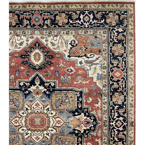 Continental Rug Company Royale Heriz Handmade Hand-Knotted Wool Blue ...