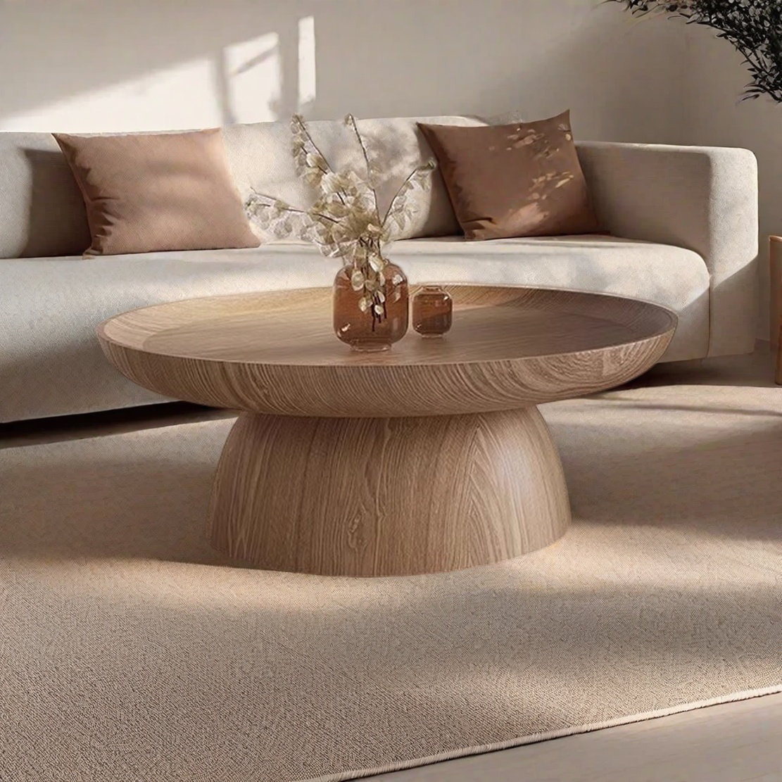 Wu's StylishVault Retro minimalist round coffee table | Wayfair