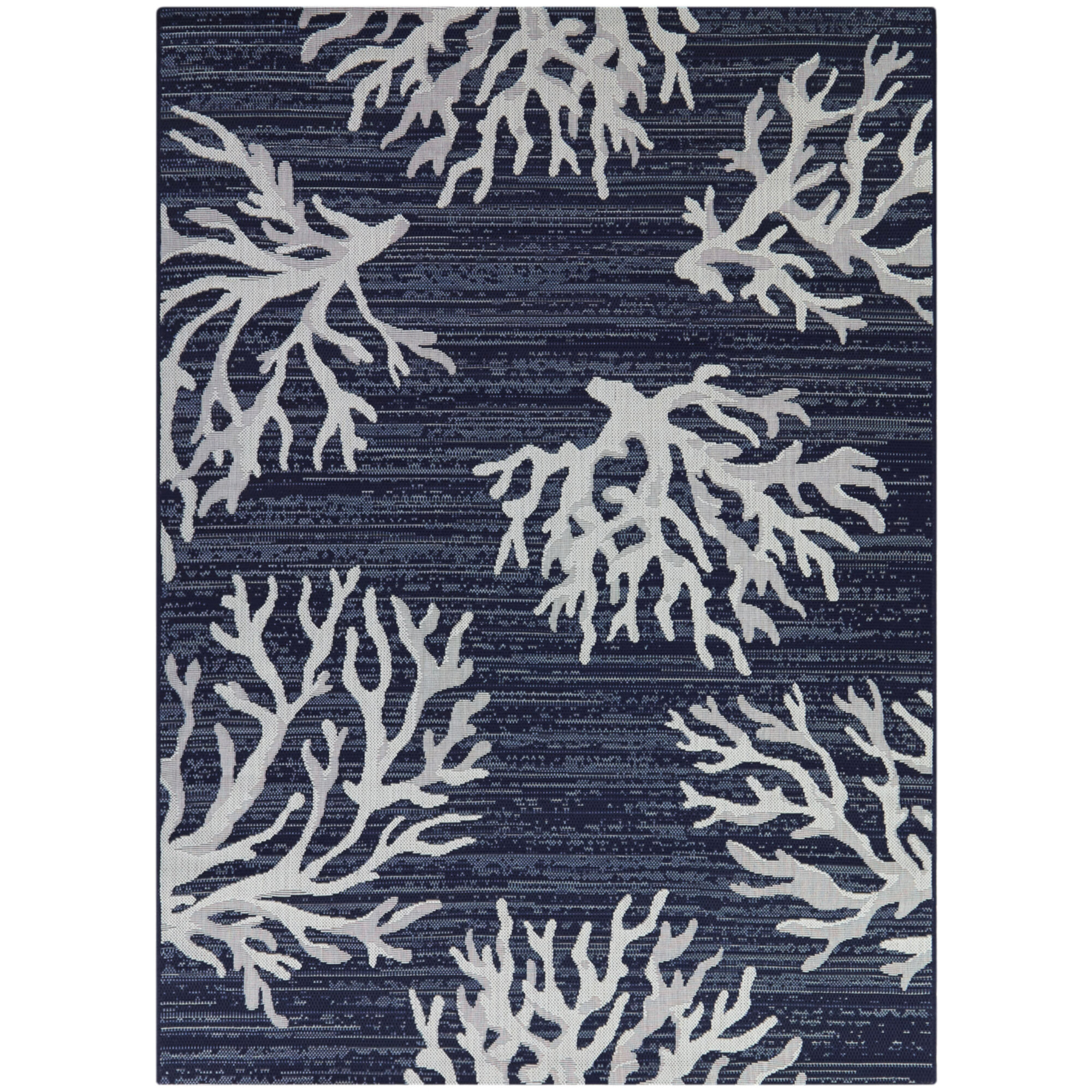 Dovecove Rectangle Damia Rectangle 5'3" X 7' Indoor/Outdoor Area Rug ...