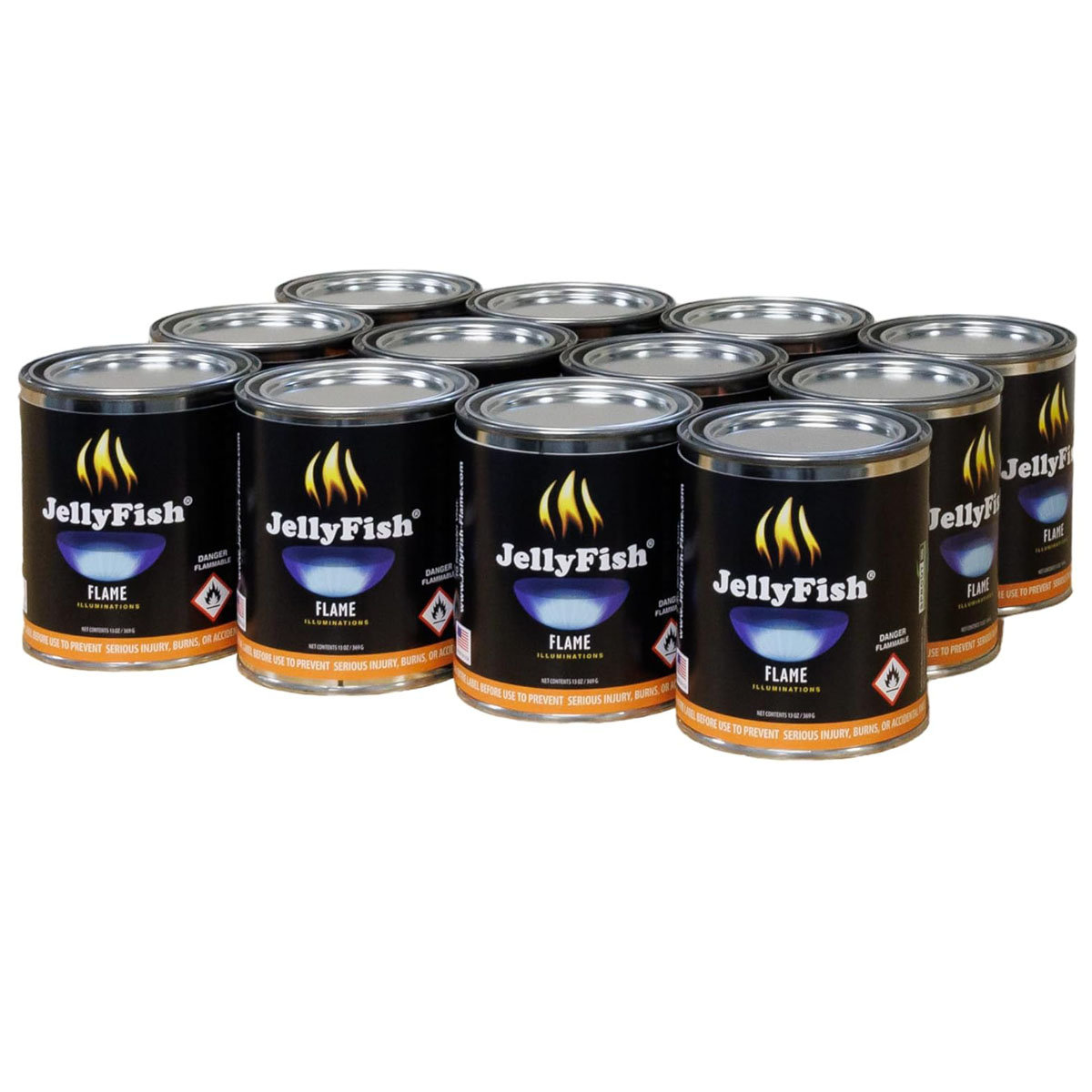 INKEDZ Vraie flamme gelée, 12 canettes (13 oz) de gel combustible pour ...