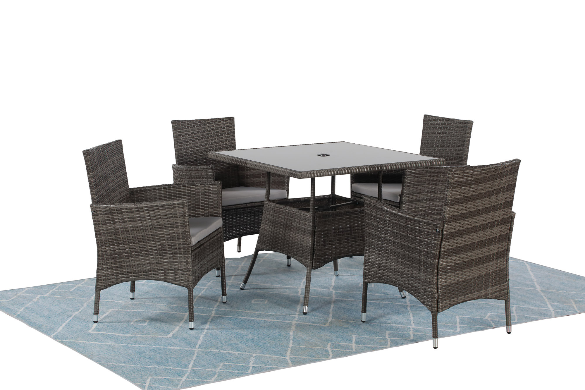 Wildon Home® Awura Square 4 - Person 35'' L Outdoor Dining Set | Wayfair