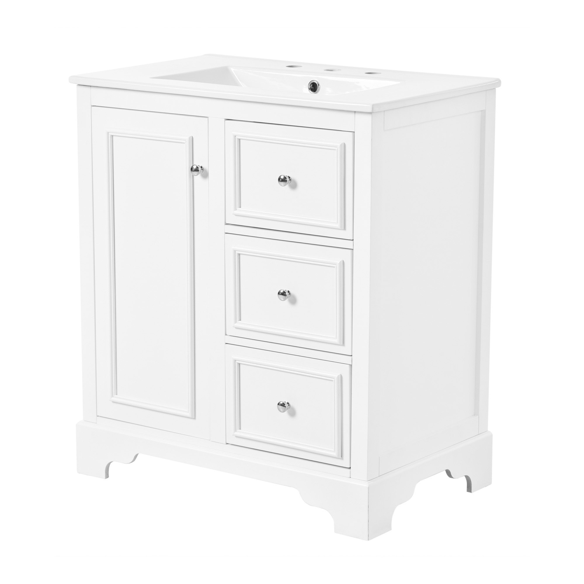 Hokku Designs 30-inch bathroom vanity with sink, modern elegant ...