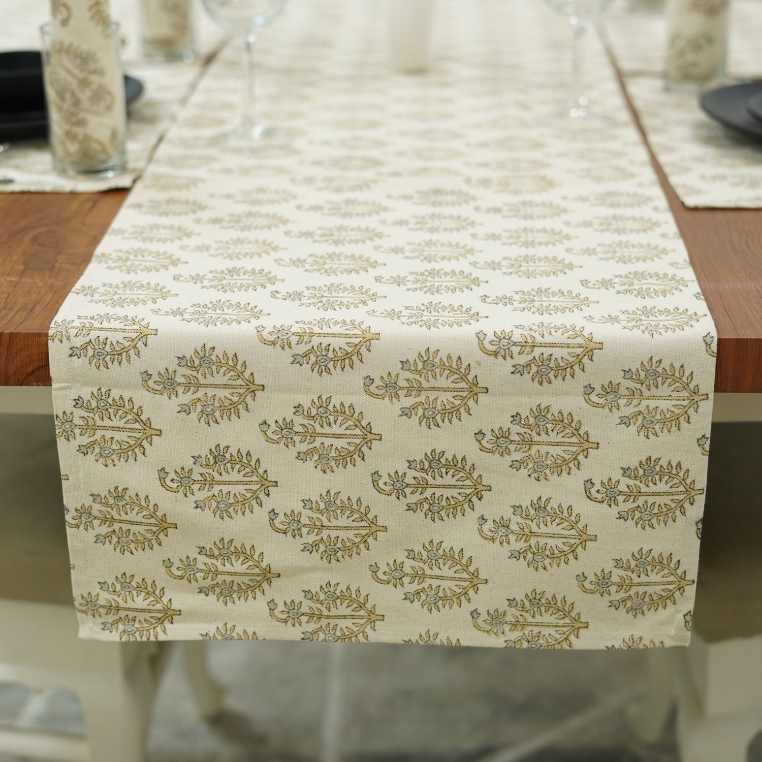 Red Barrel Studio® 16X106 Farmhouse chic runner, Natural cotton runner ...