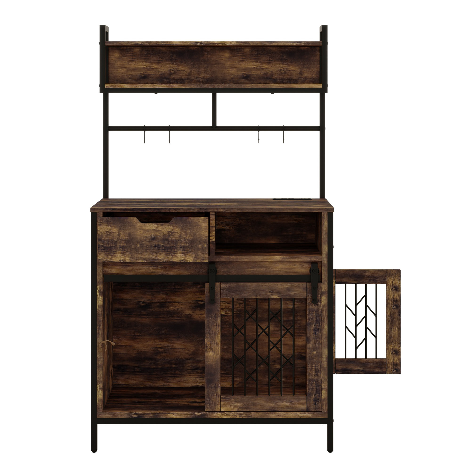 Williston Forge The Hearthside Dog Crate Hutch | Wayfair