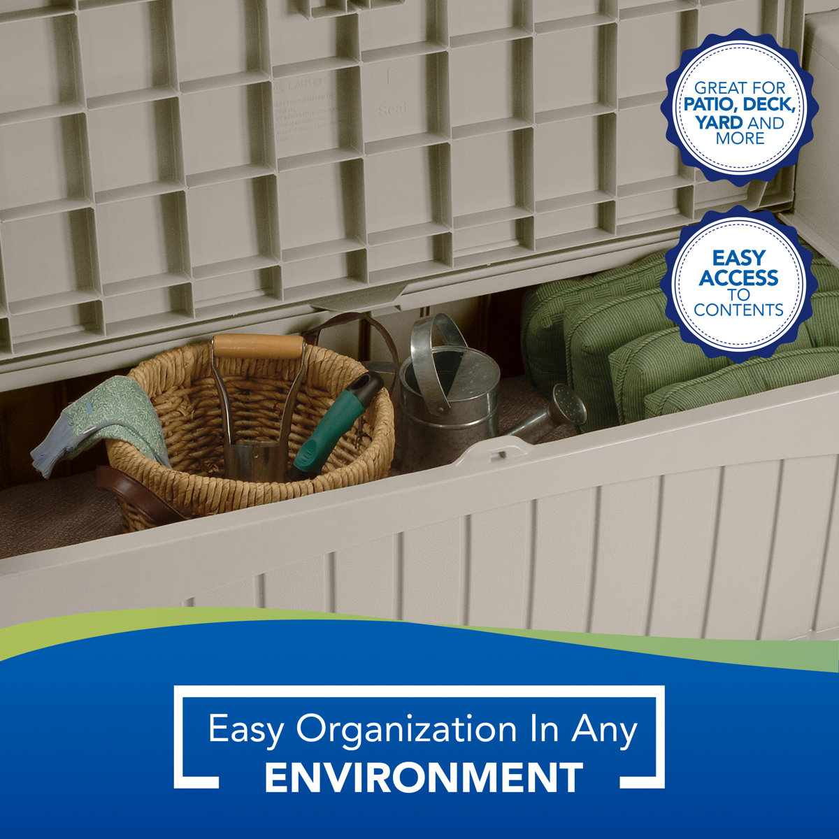 Suncast 50 Gallon Patio Storage Bench - Light Taupe & Reviews | Wayfair