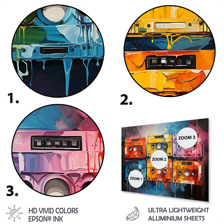 17 Stories Cassette Tapes Chromatic Cassettes - Music Metal Art Print ...