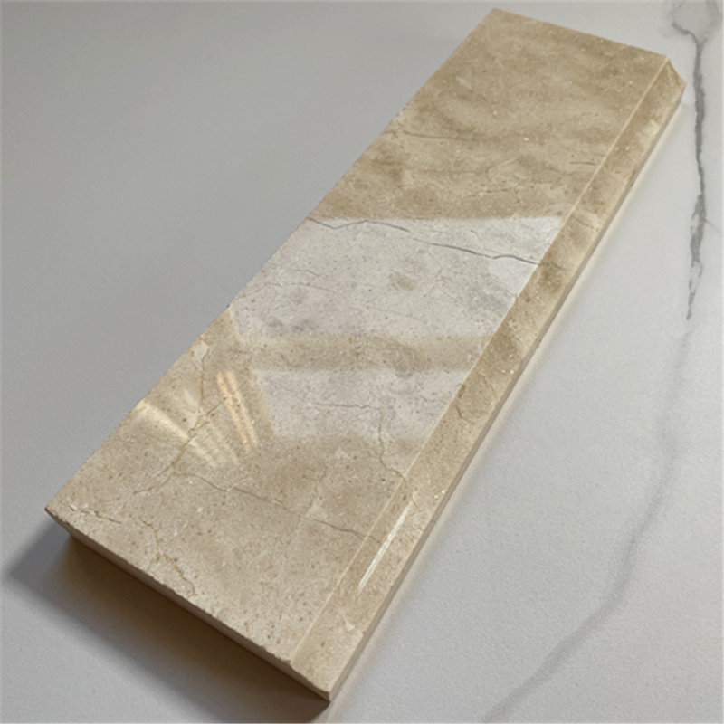 Marble Online 4" x 12" Matte Marble Specialty Trim in Beige | Wayfair