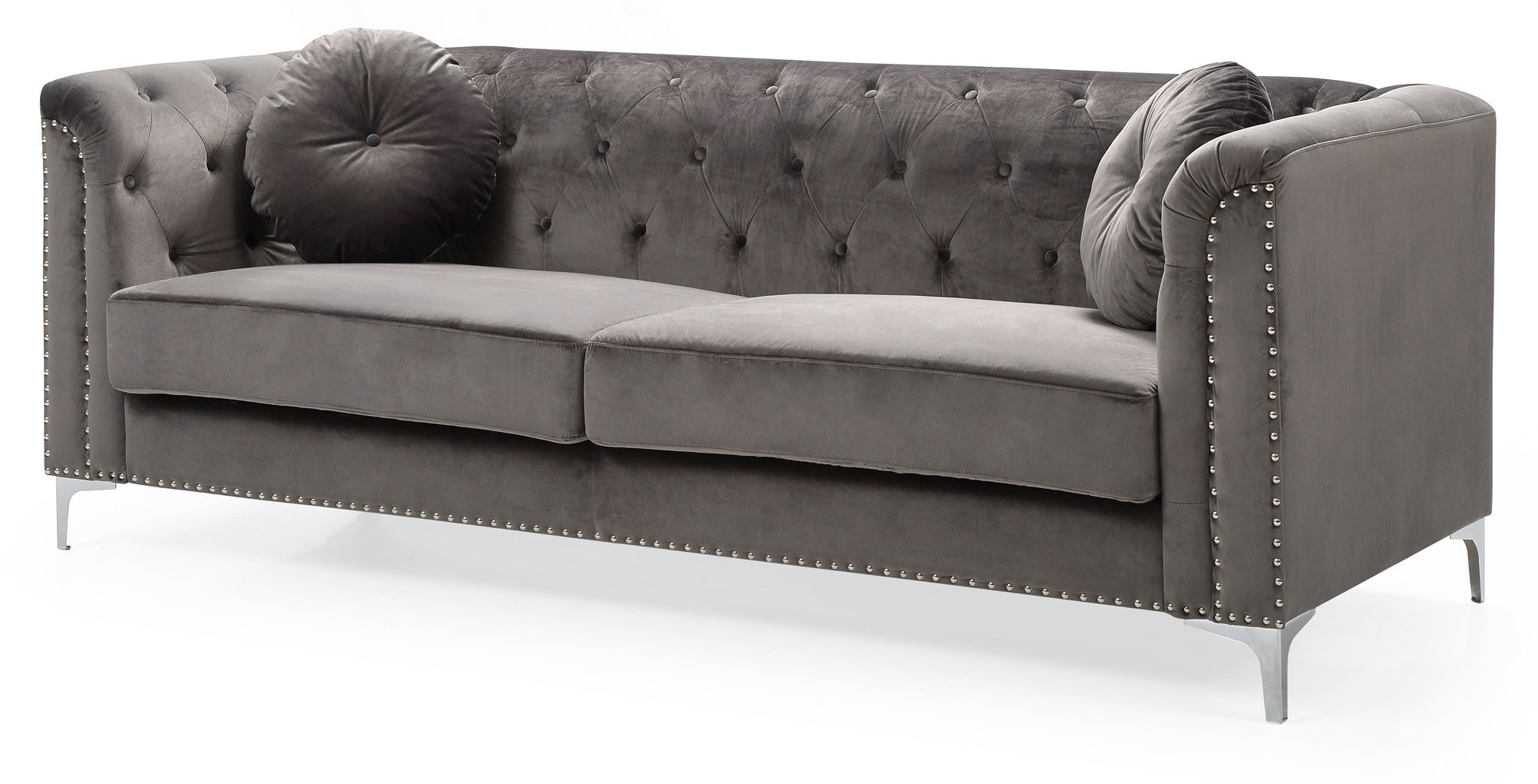 Latitude Run® Sofa With Sloped Arms And 24-Inch Seat Depth For Enhanced ...