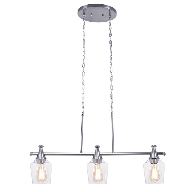 Breakwater Bay Yeet 3 - Light Kitchen Island Bell Pendant & Reviews ...