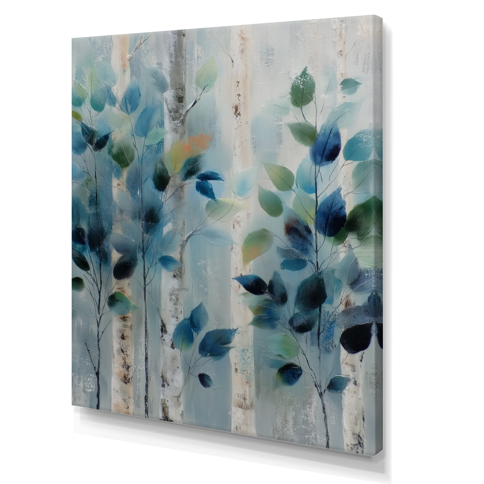 Dovecove Green Blue Herbs Minimalism - Plants Wall Art, Blue Botanical ...