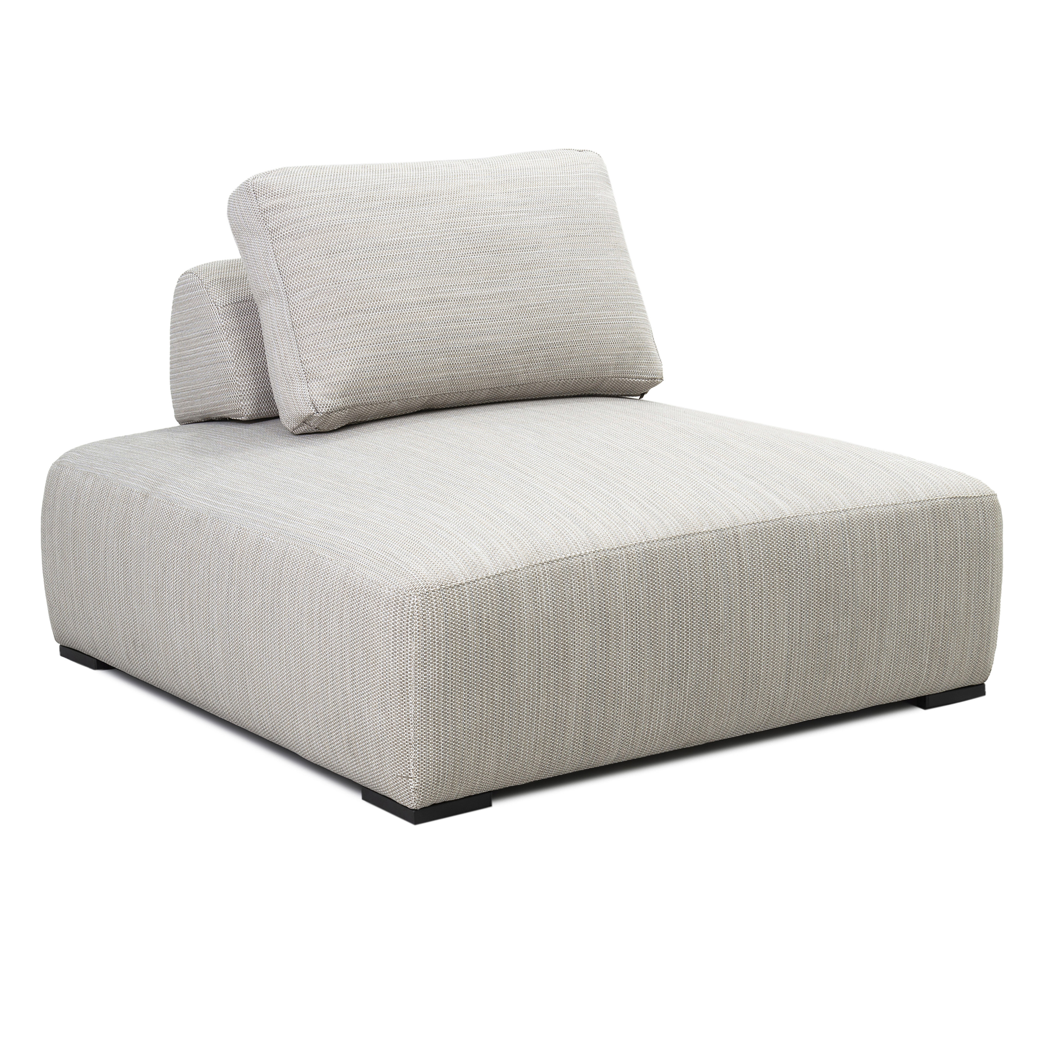 Classic Home Nico Outdoor Square Lounge Chair in Light Gray | Wayfair