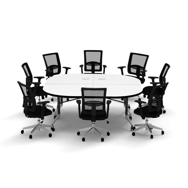 Team Tables Rectangle 8 Person Flip Top 72'' L Modular Training Table ...