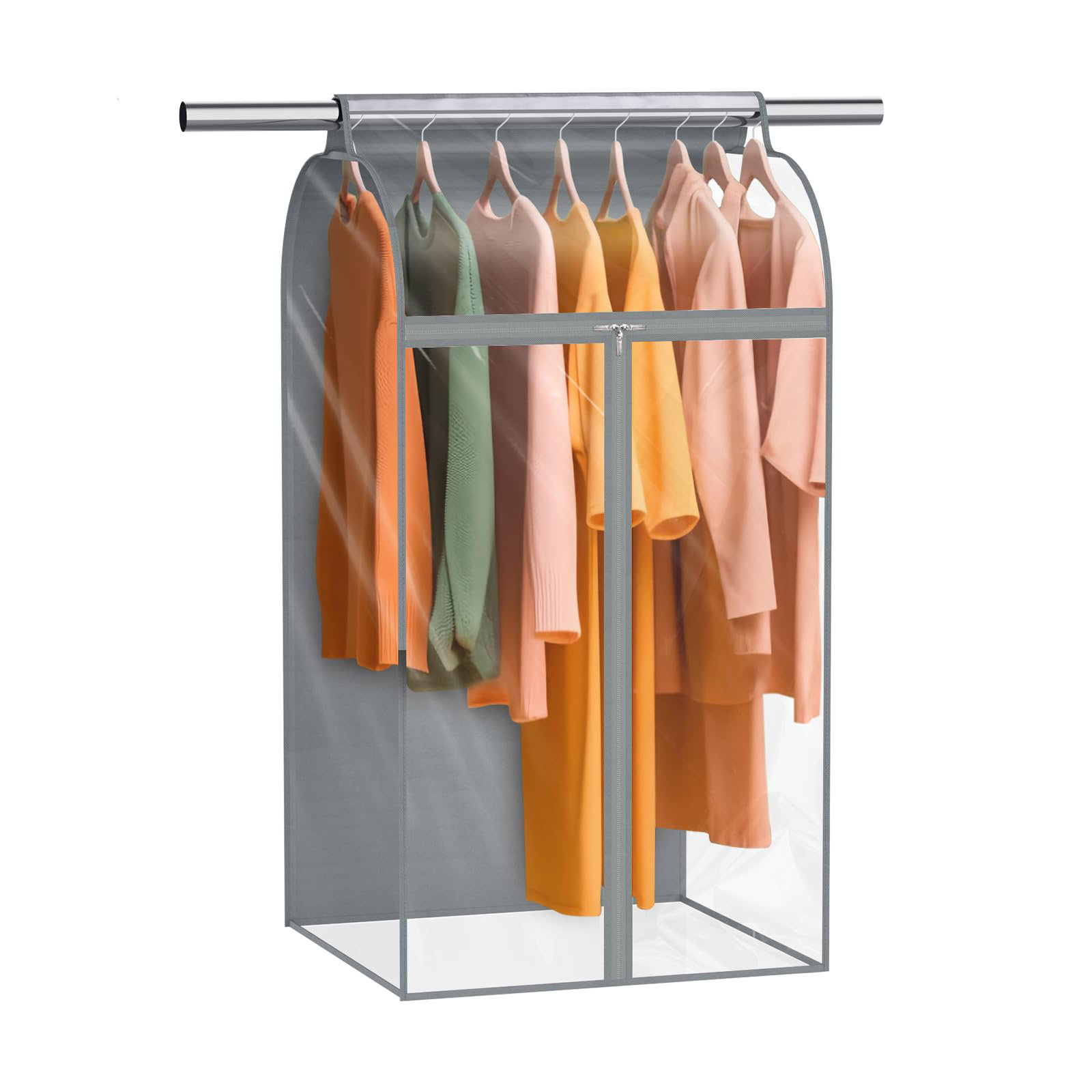 Rebrilliant 43" Hanging Clothing Organizer, Clothes Rack Cover With ...
