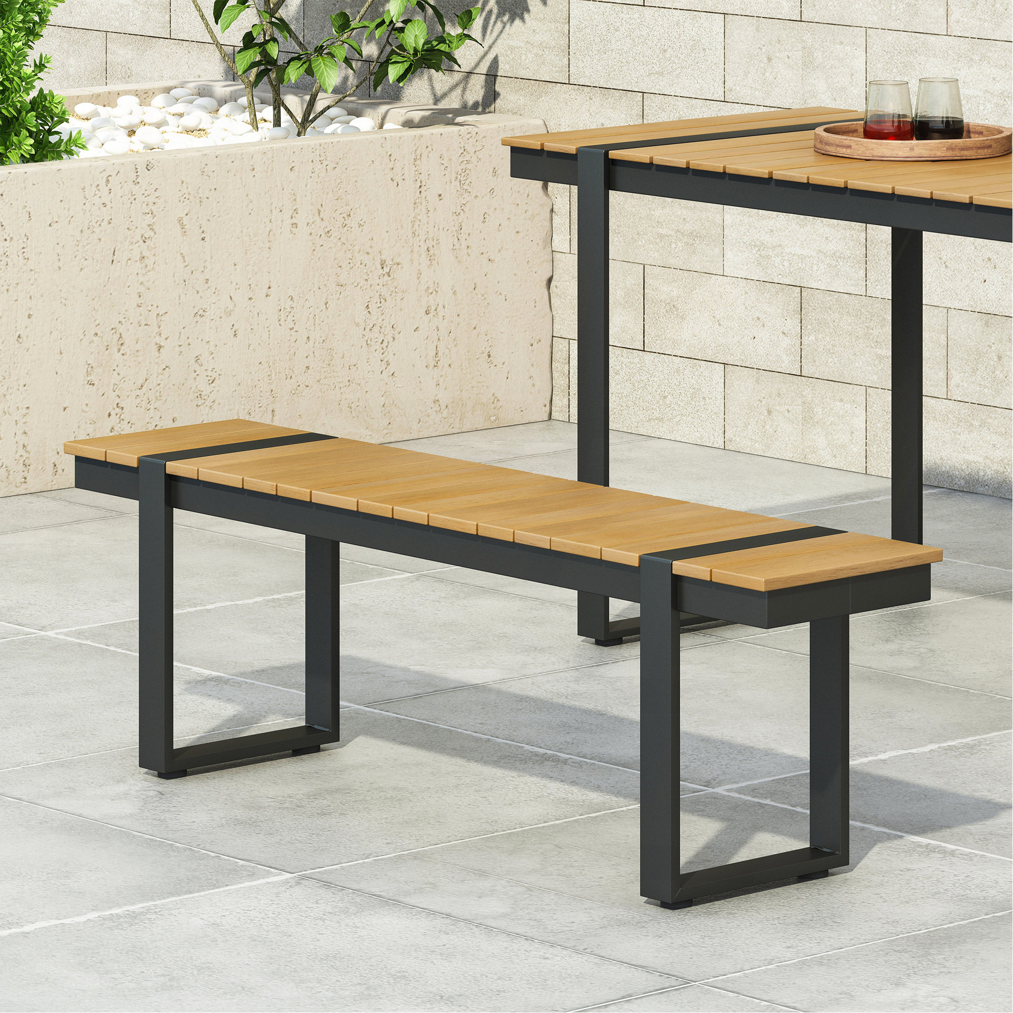 17 Stories Outdoor Dining Bench | Wayfair