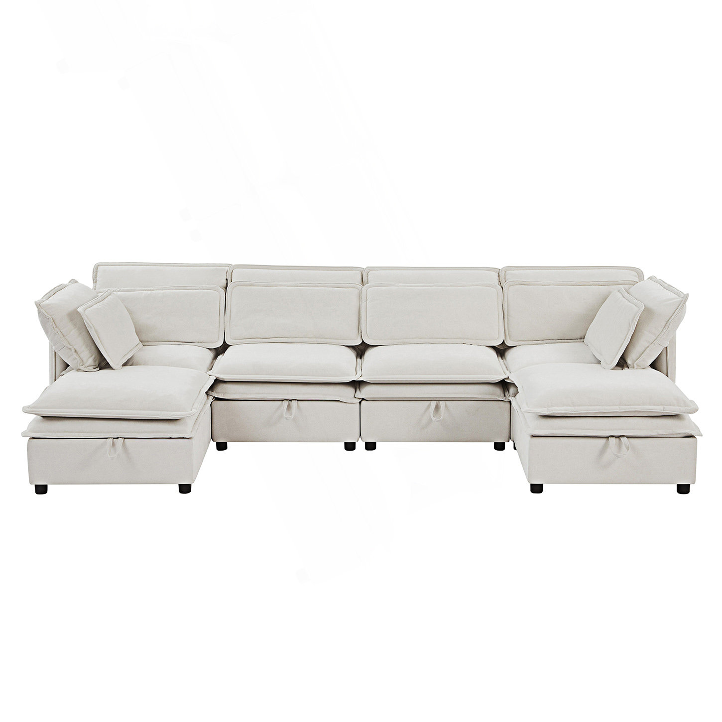 Latitude Run® Modern Large U-Shaped Modular Sofa, Freely Combinable 6 ...
