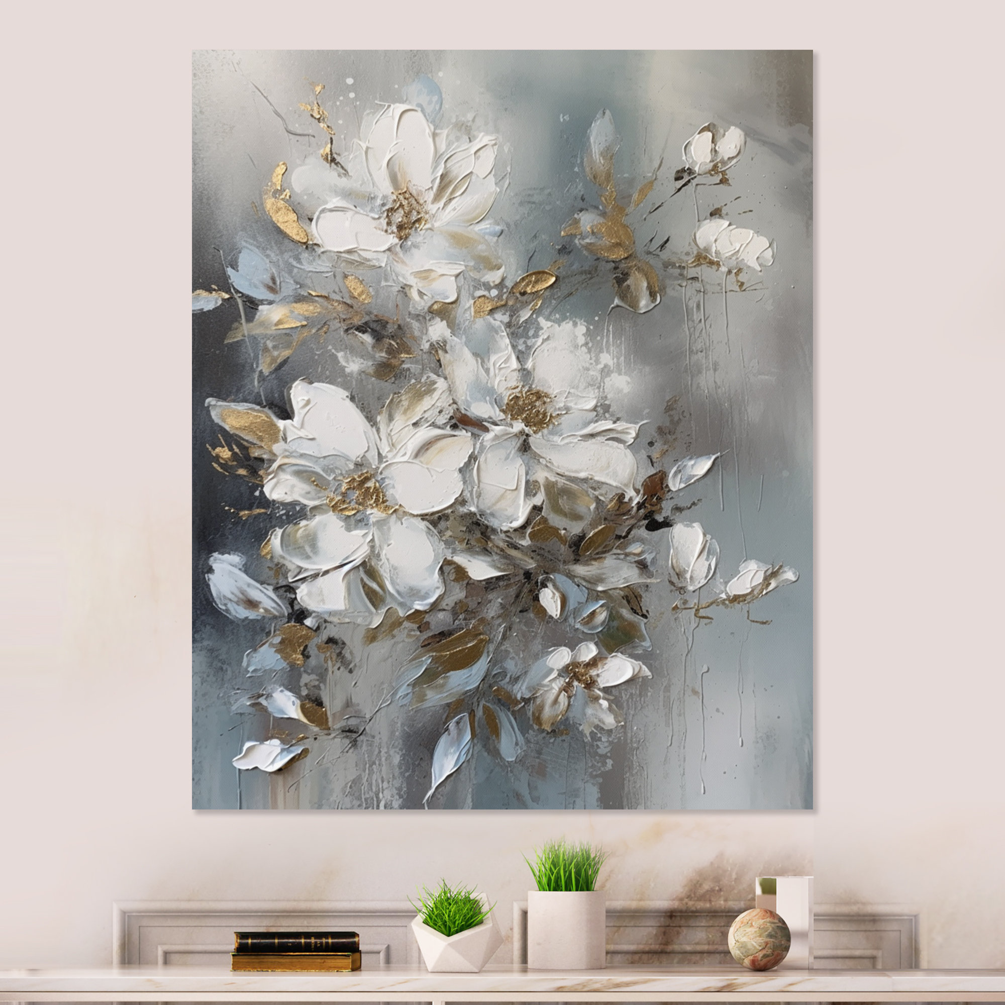 Red Barrel Studio White Gold Apple Tree Symphony I - Floral Apple Tree ...