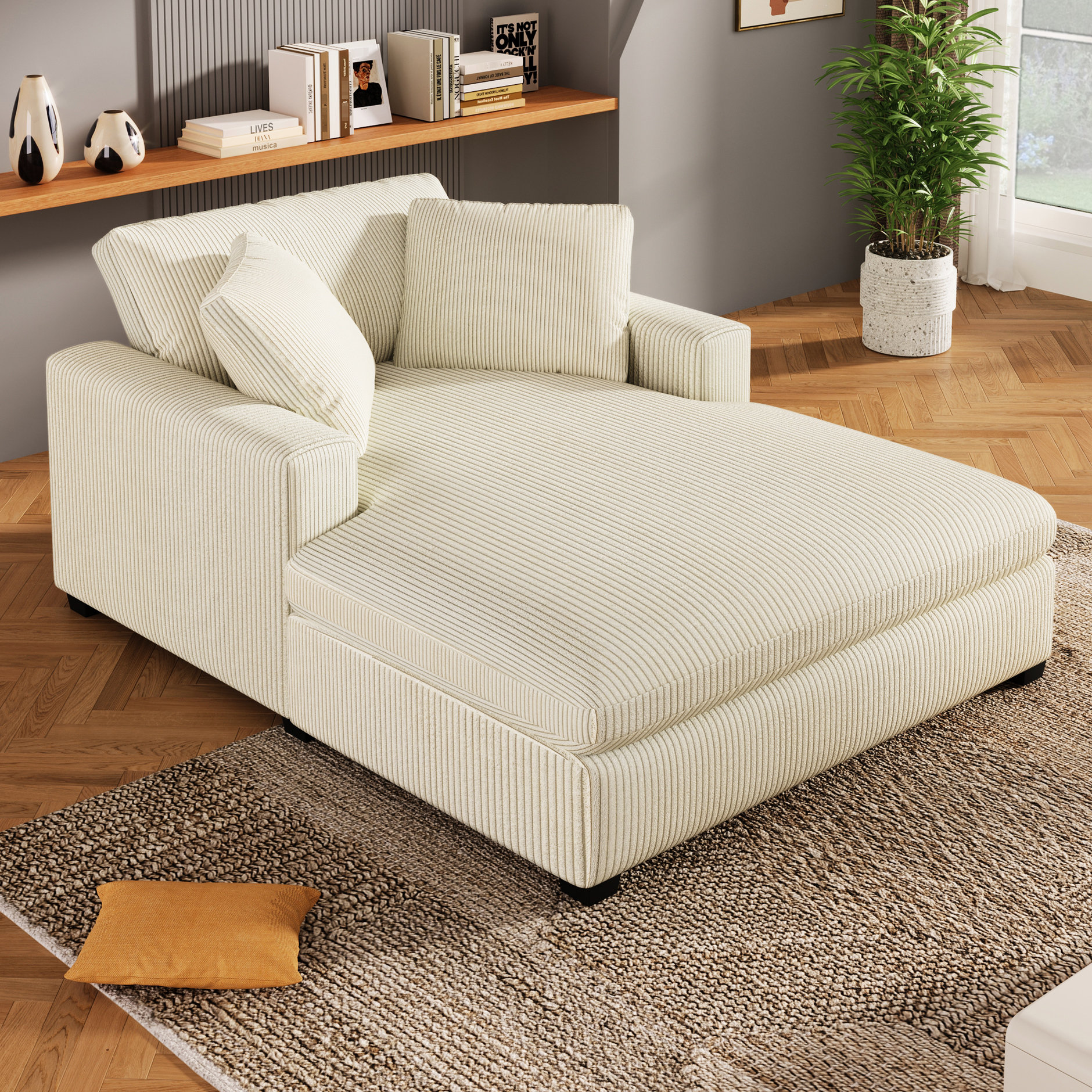 Mercer41 70.9'' Long Lounge Chair - Comfortable & Stylish 33.1''H ...