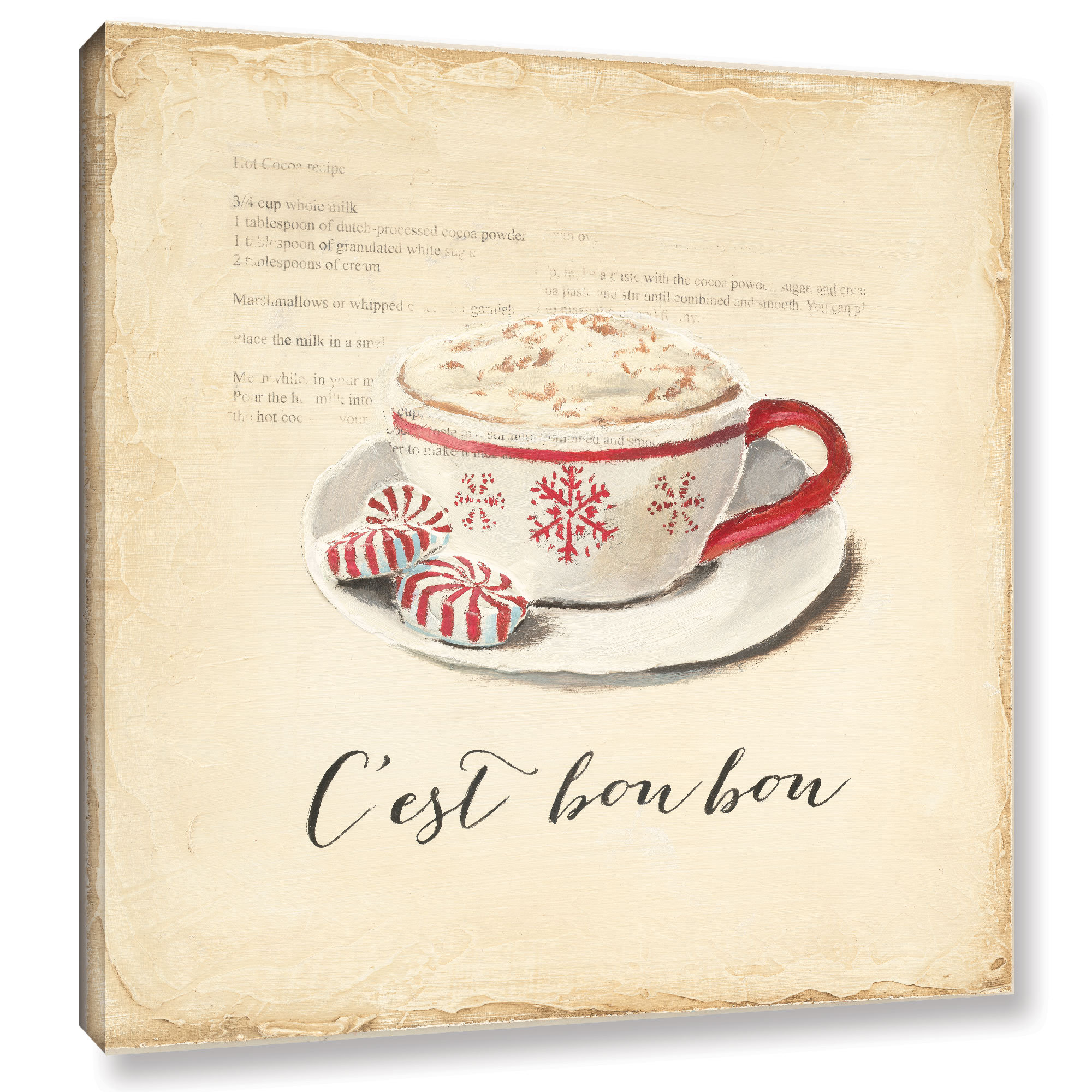 ArtWall 'C Est Bon Bon' by Emily Adams Painting Print on Wrapped Canvas ...