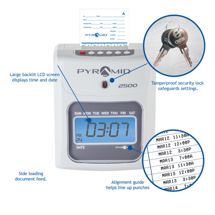 Pyramid 2500 Small Business Time Clock | Wayfair