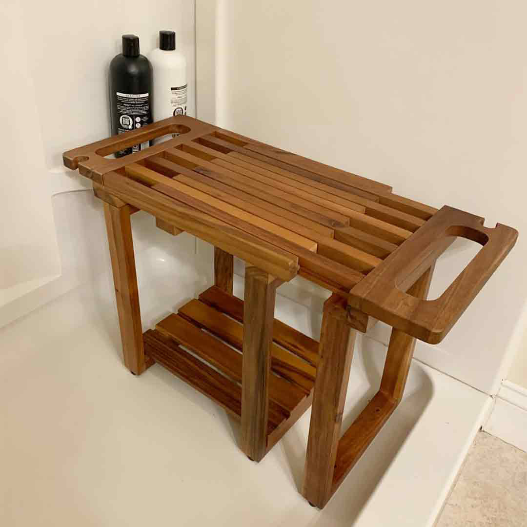 Rebrilliant Adjustable Shower Bench Stool For Inside Shower – 31.7 ...