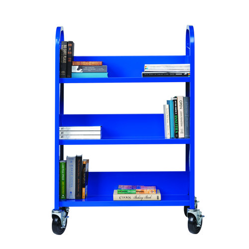 Inbox Zero Christiern Single-sided Mobile Book Cart for Schools and ...