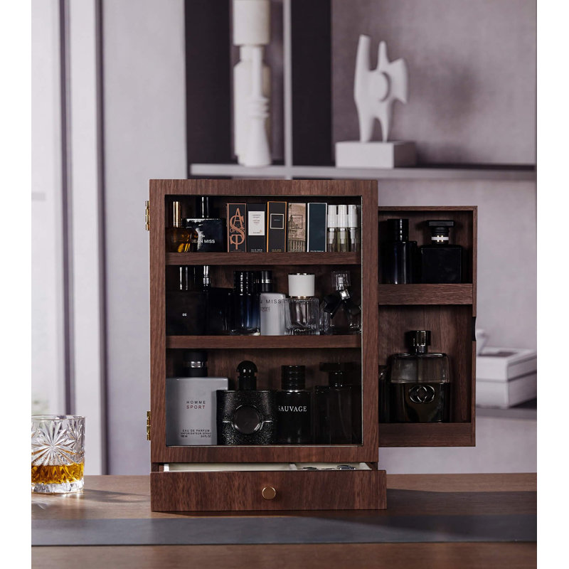 Hokku Designs Cologne Storage Organizer With Drawer, Men's Cologne ...