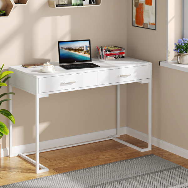 Wrought Studio Clausell Metal Base Writing Desk & Reviews | Wayfair