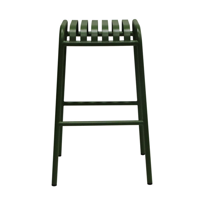 AllModern Abra Powder Coated Steel Outdoor 29.7'' Bar Stool | Wayfair