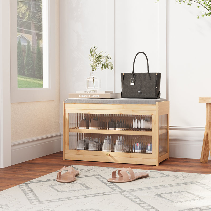 Latitude Run® 7 Pair Shoe Storage Bench & Reviews | Wayfair