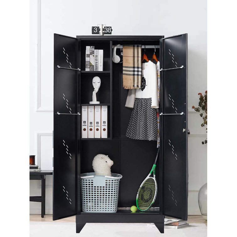 17 Stories Metal Single Storage Cabinet ( 75.98'' H x 33.85'' W x 16.53 ...