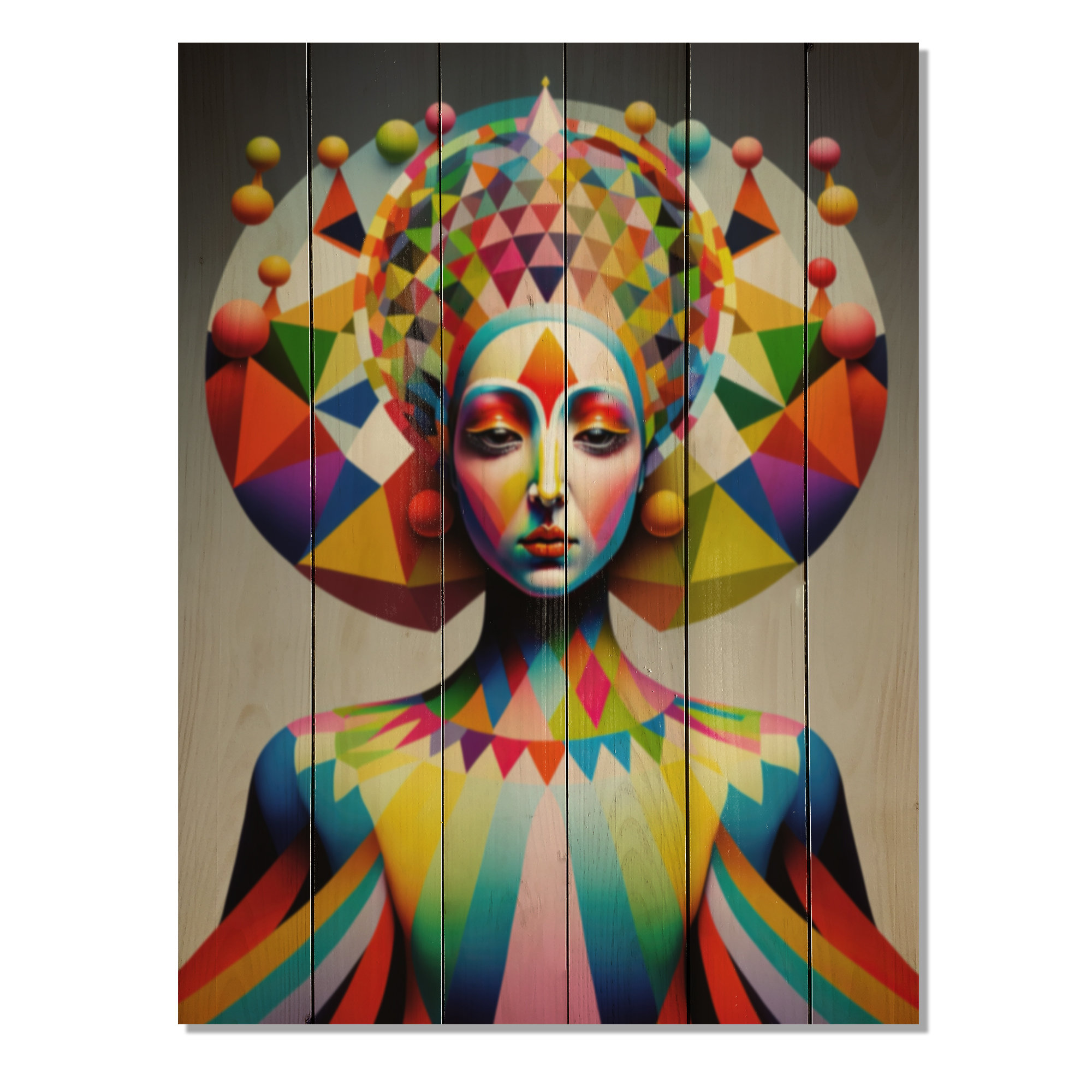 Corrigan Studio® Abstract Rainbow Portrait VI - Modern Woman Print on ...