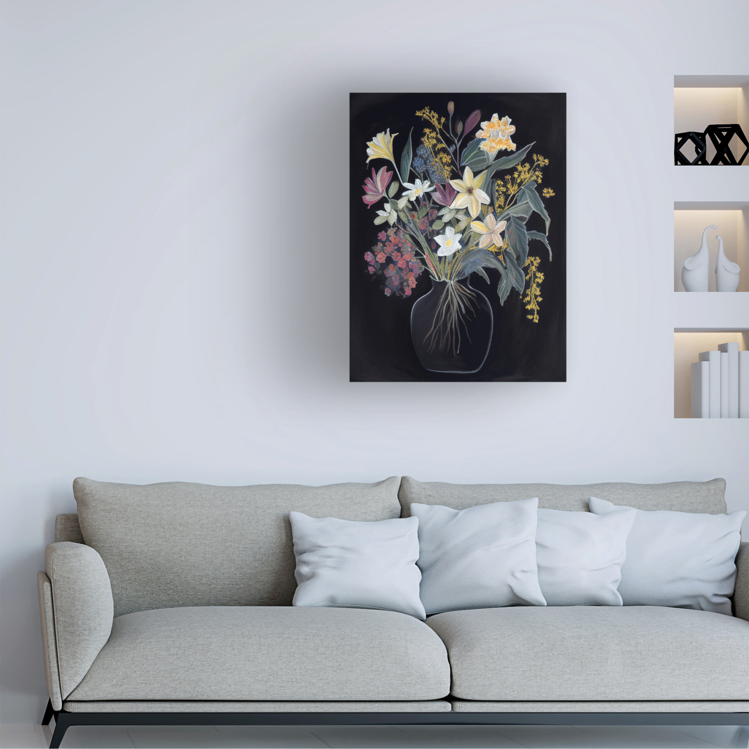 Trademark Fine Art Floral Sasha Flowers Of The Night IV On Canvas Print ...