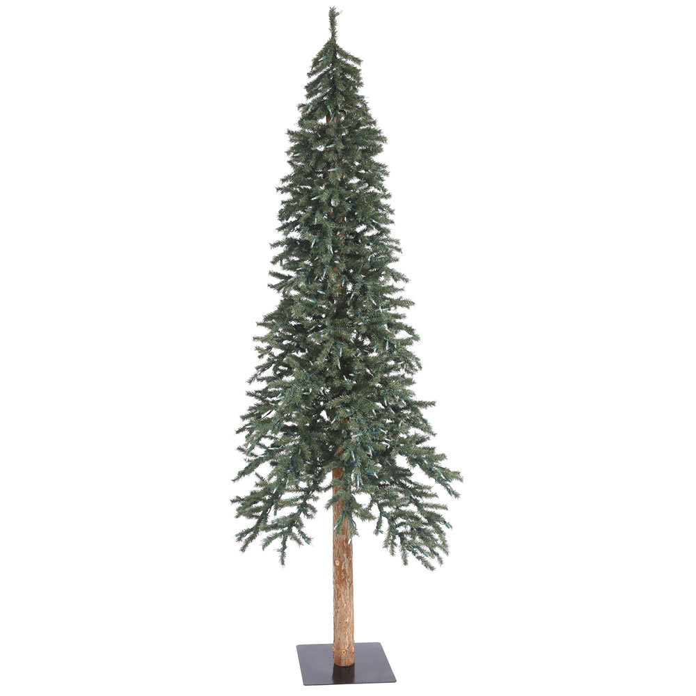 The Holiday Aisle® Natural Bark Alpine 8' Green Pine Artificial ...