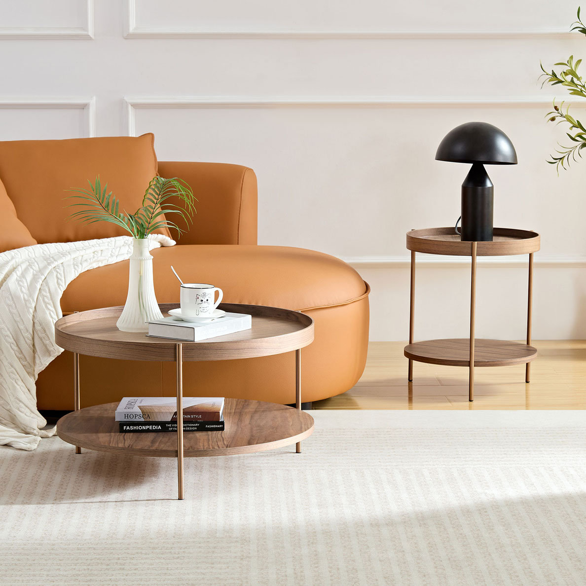 Latitude Run® 2-Piece Modern 2 tier Round Coffee Table Set - Wayfair Canada