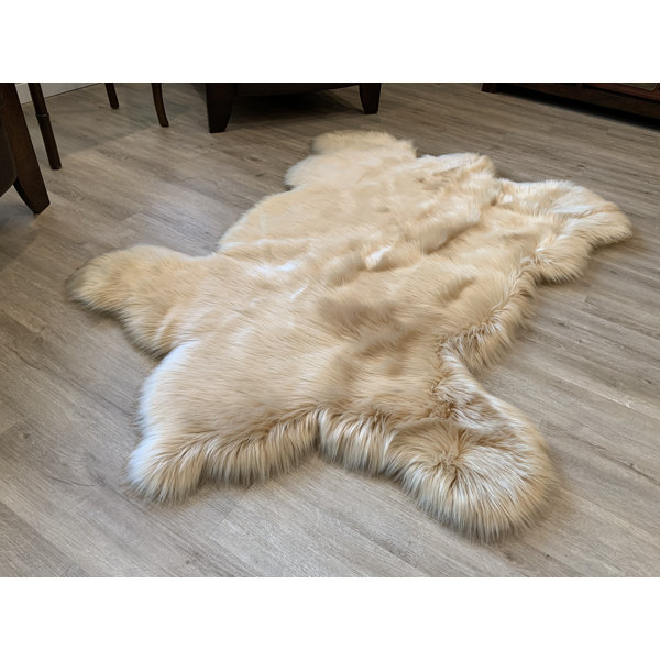 Millwood Pines Vredenburgh Faux Fur Solid Color Rug | Wayfair
