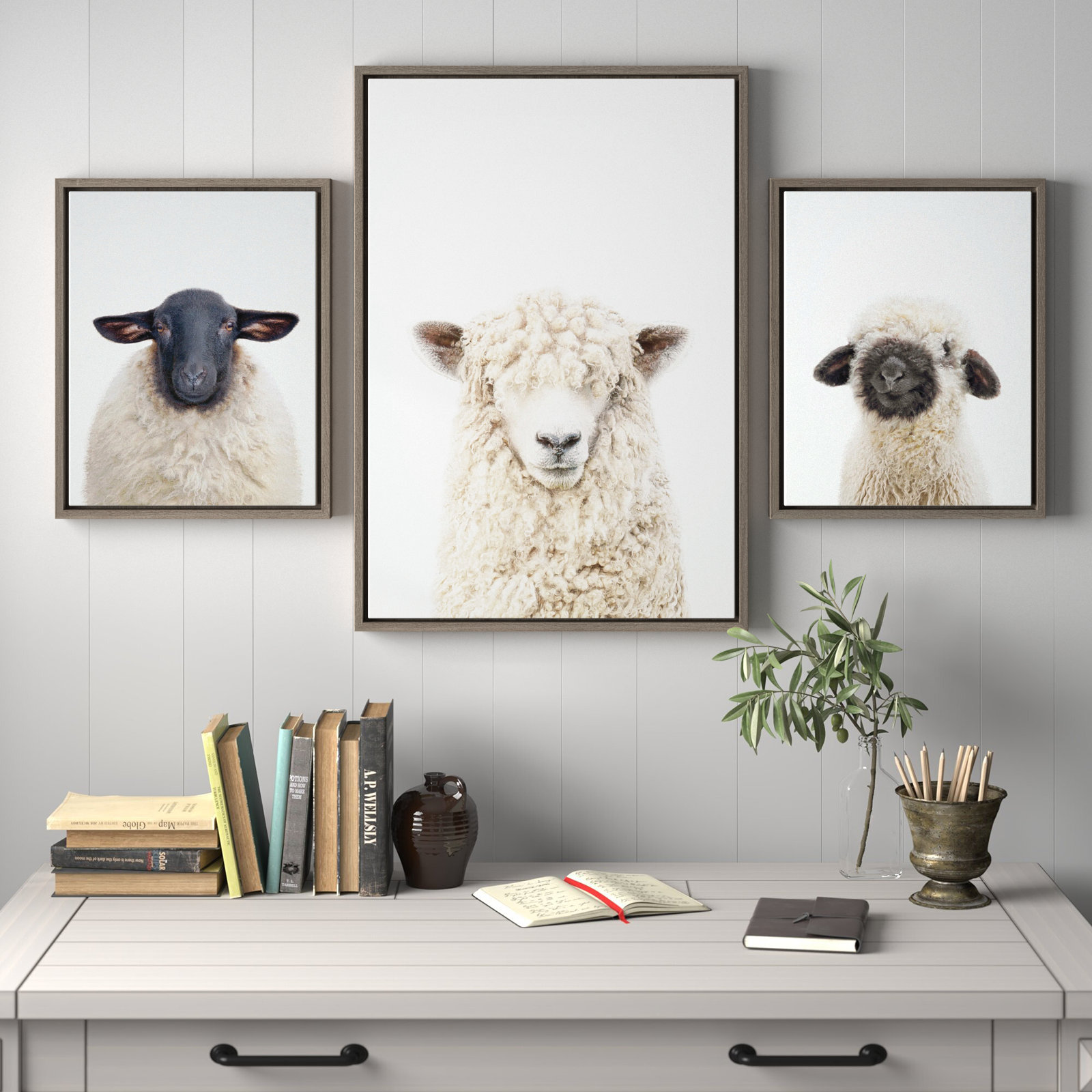 Laurel Foundry Modern Farmhouse Fidler Sheep Bangs Portrait, Animal ...