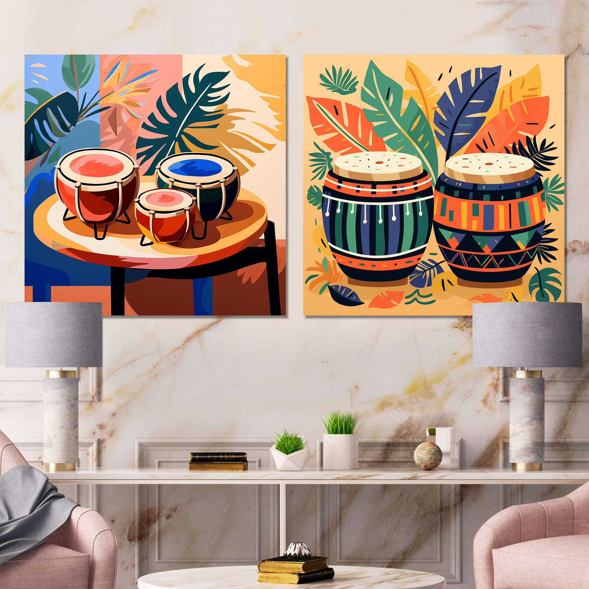 Lark Manor™ Mexican Drums Music Instruments I - Music Metal Art Print ...