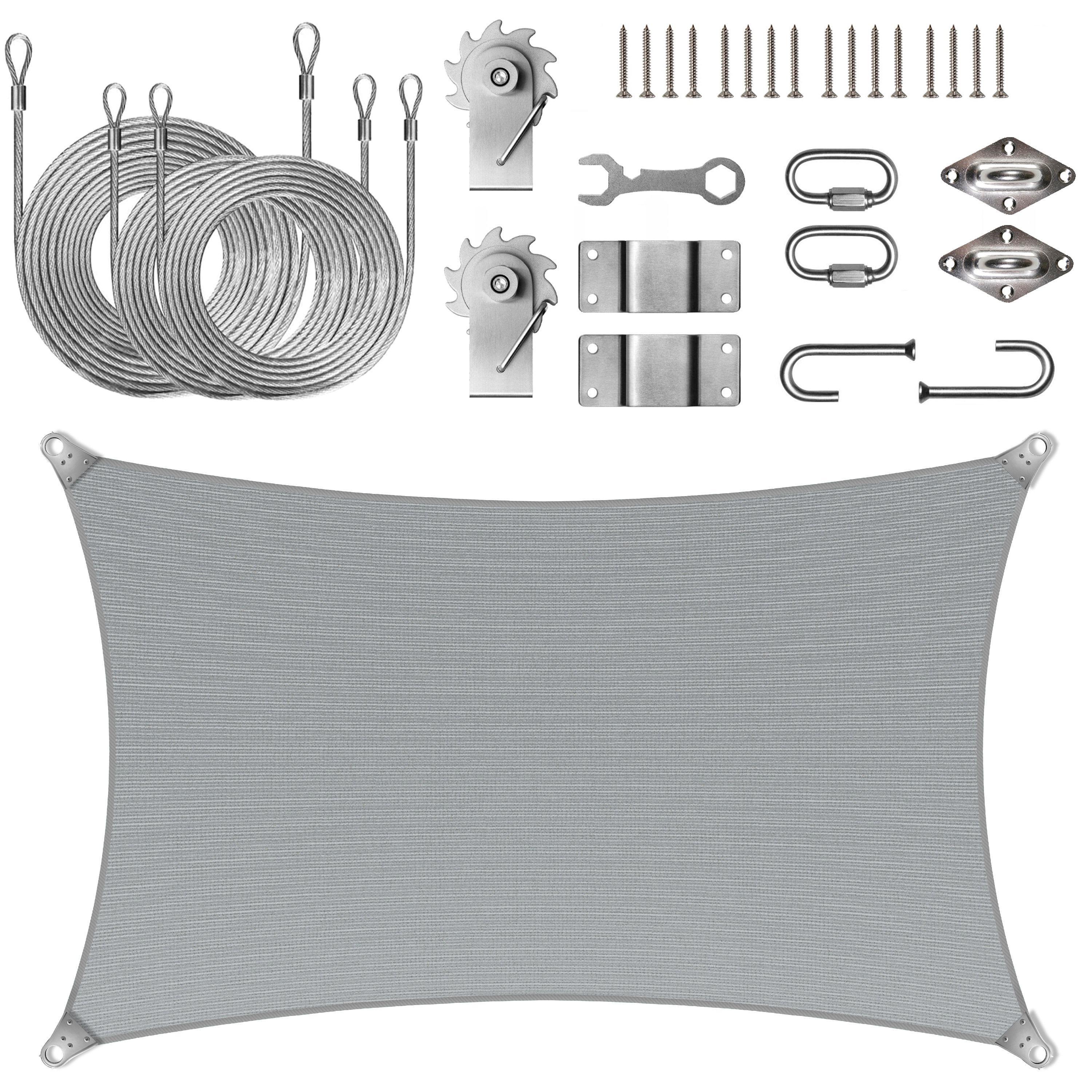 ColourTree Colourtree Rectangle Super Durable Heavy Duty Sun Shade Sail ...