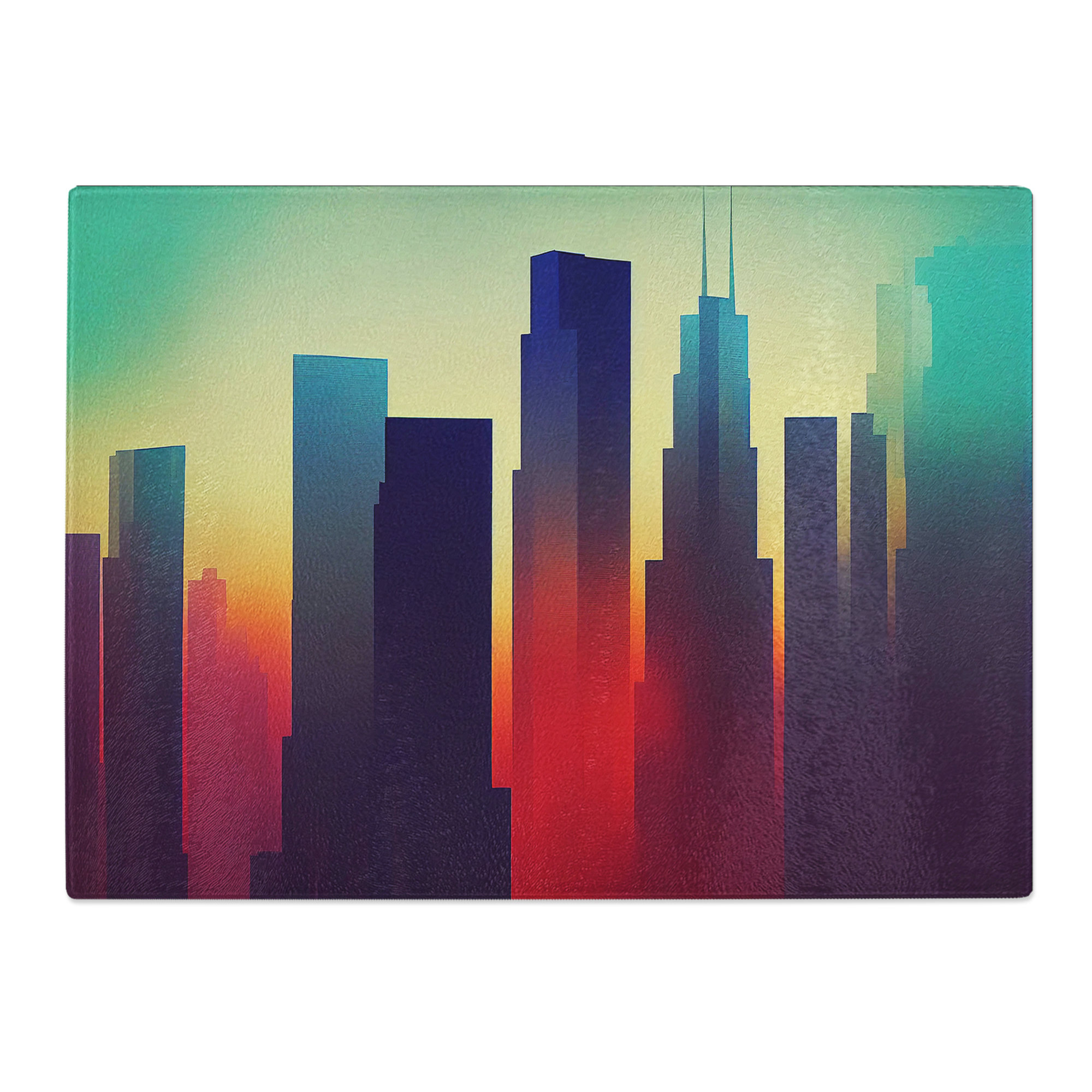17 Stories Royal Skyscraper Skyline Glass Chopping Board | Wayfair.co.uk