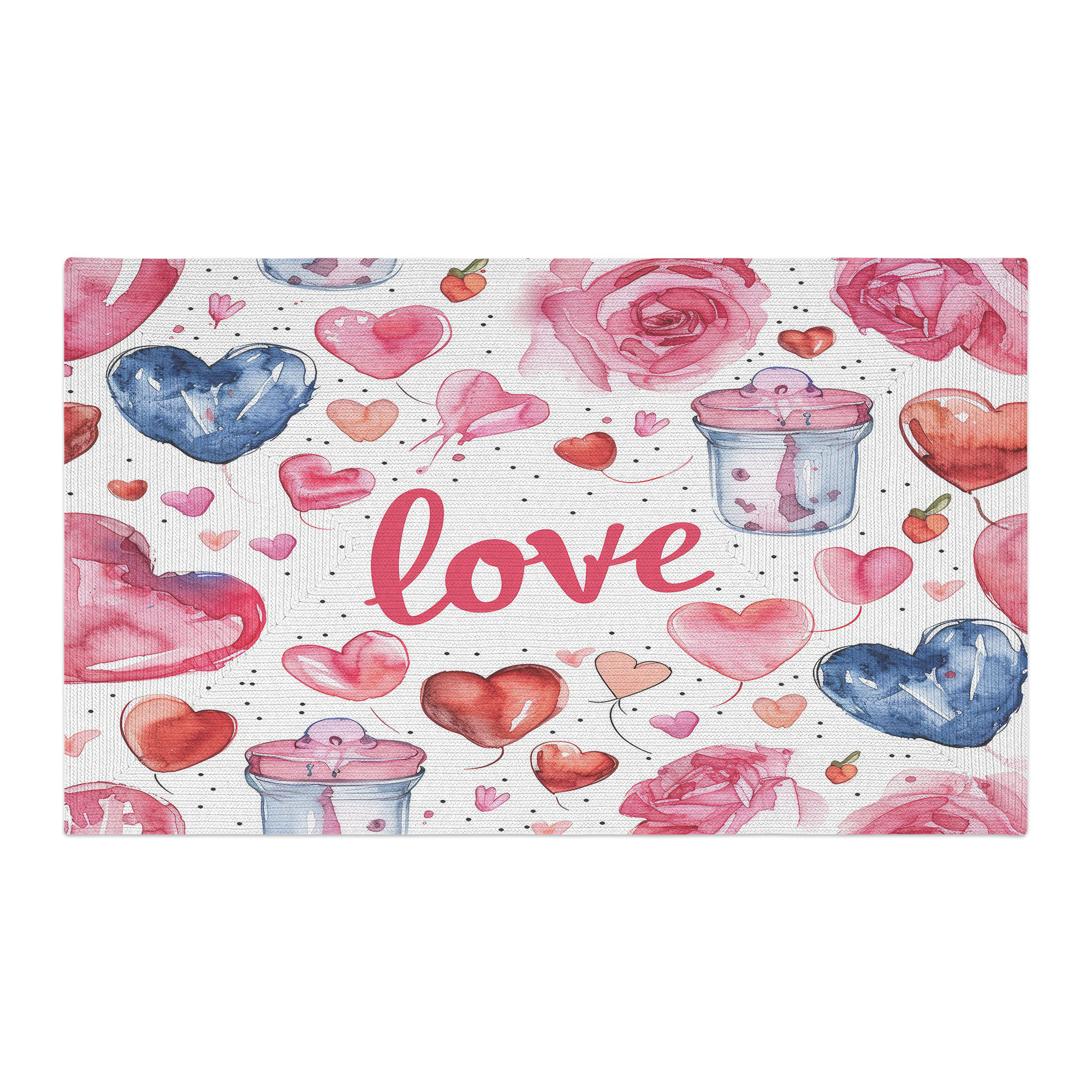 Red Barrel Studio® Love Letter Symbols Braided Rug | Wayfair