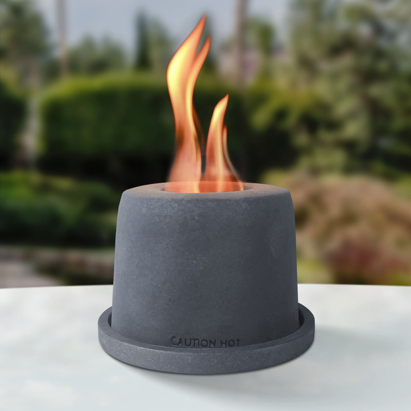 Kante 5.1 In. W Round Portable Concrete Rubbing Alcohol Tabletop Fire ...