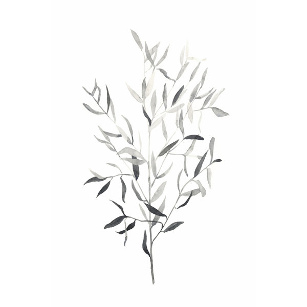 Rosalind Wheeler Paynes Grey Botanicals III - Wrapped Canvas Painting ...