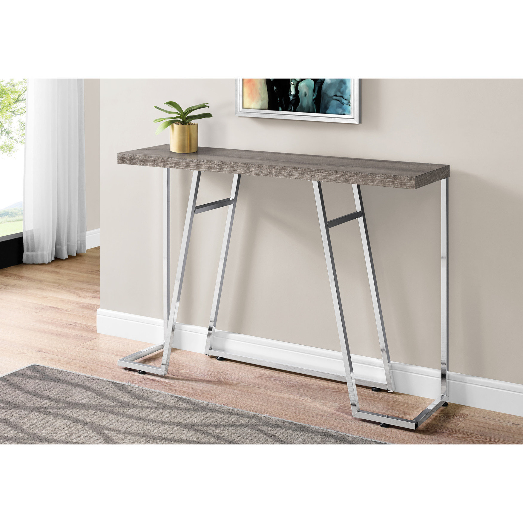 Wrought Studio™ Multi-purpose Office Accent Table - Taupe Laminate Top ...