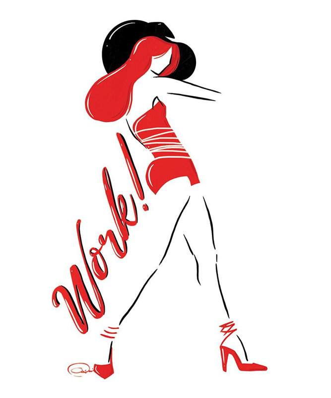 Mercer41 Work Lady In Red Poster Print By Onrei Onrei (24 X 36 ...