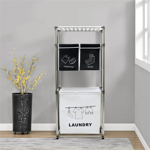 Knlnny Ware Metal Free Standing Laundry Room Organizer | Wayfair
