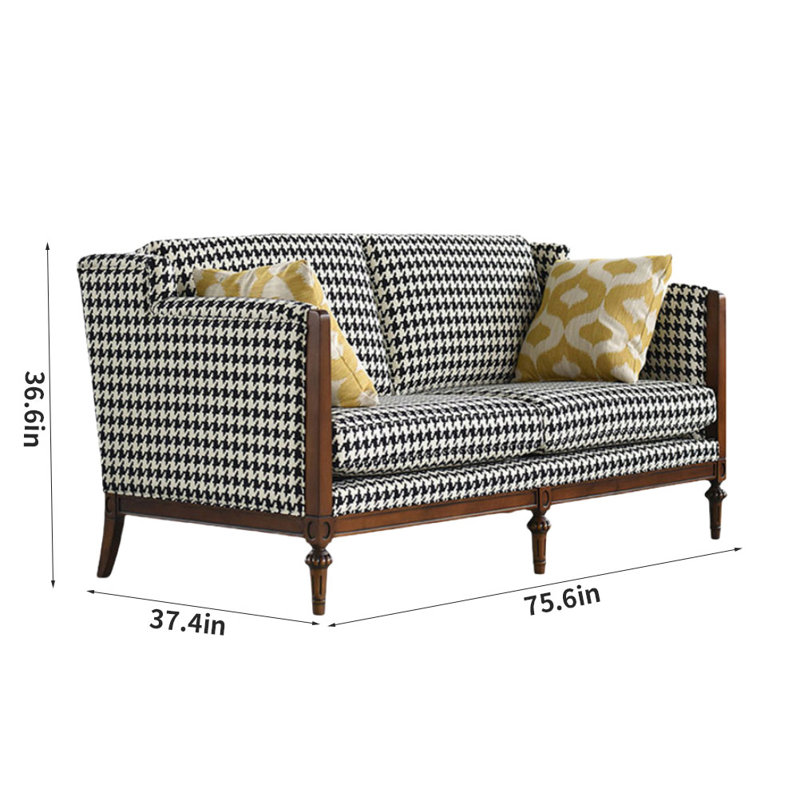 Romero Simple Solid Wood Sofa 75.6'' Sofa | Wayfair