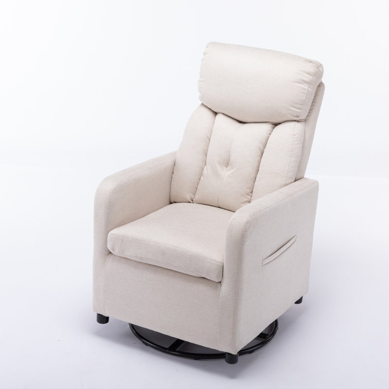 Latitude Run® Helmine Premium Upholstered Swivel Rocking Chair Glider ...