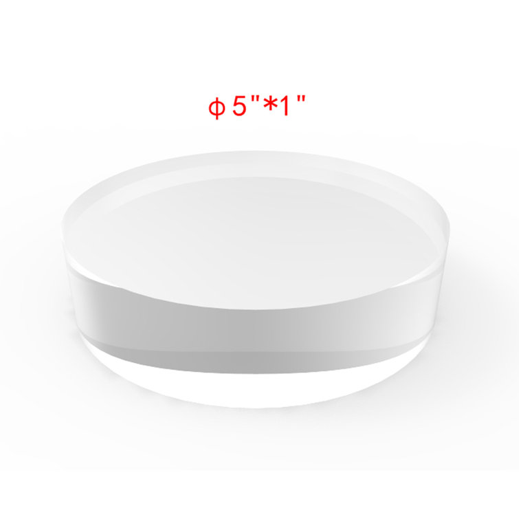 Inbox Zero 8" Dia. x 1" Thick Acrylic Riser, Paper Weight Clear Acrylic ...