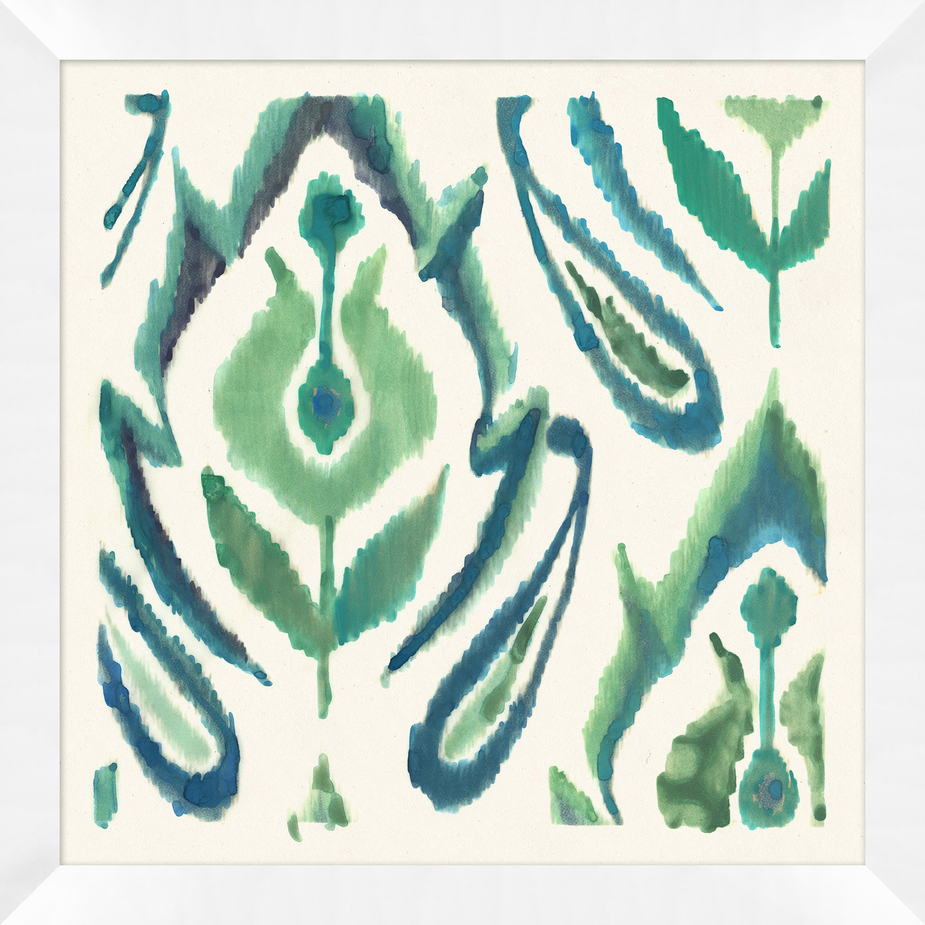 Wendover Art Group Painterly Ikat Collection 6 - Picture Frame Painting ...