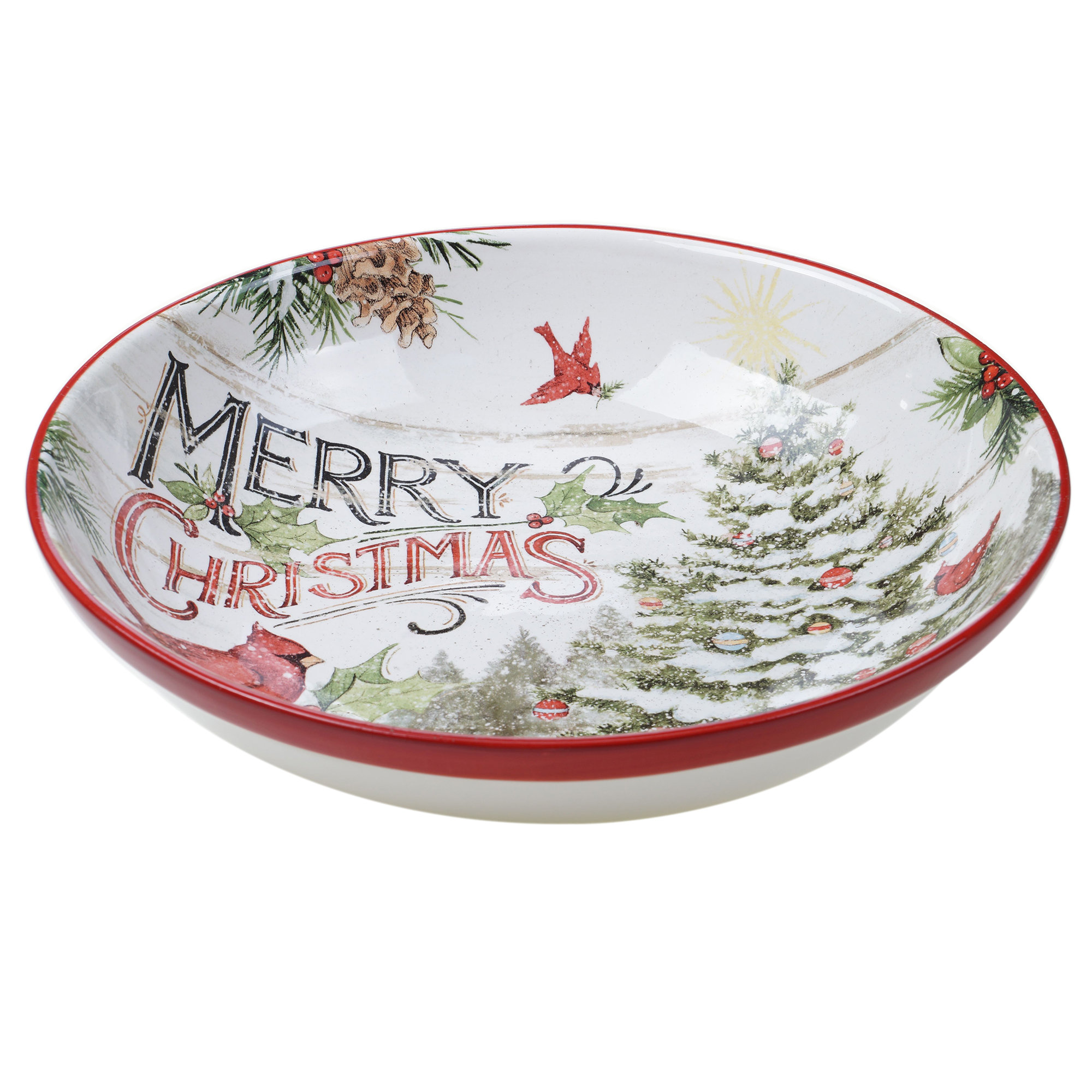 Certified International Evergreen Christmas Serving Bowl | Wayfair